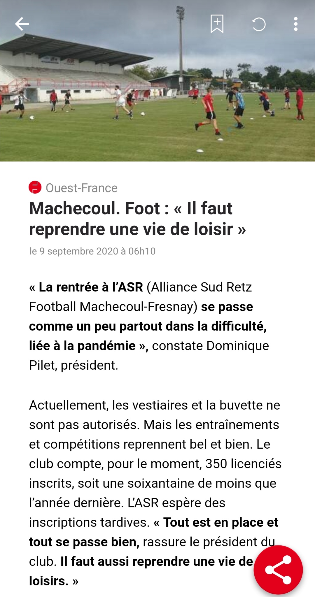 Revue de presse 2020-2021 – ASR Football